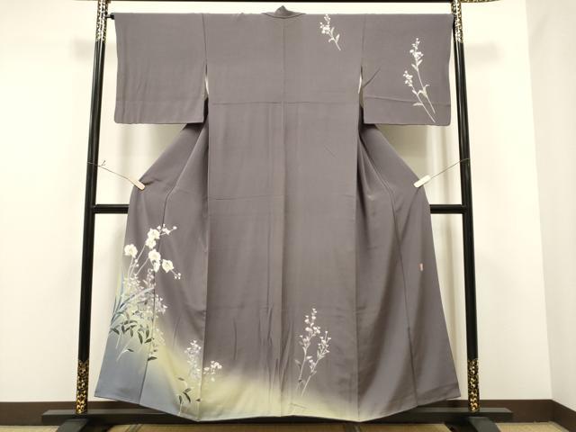 平和屋着物○十日町友禅 女流作家 遠田藤舟 訪問着 枝花文