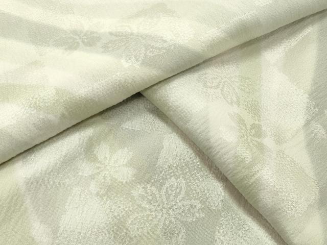 平和屋着物○長襦袢 無双仕立て 市松舞桜文 暈し染め やまと誂