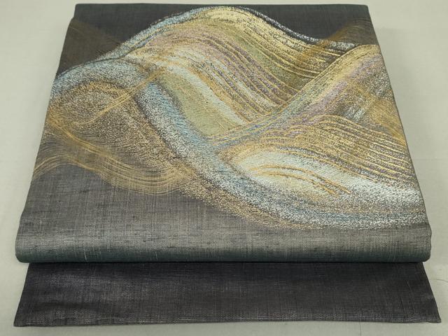 平和屋着物○名門 しょうざん 生紬 紙屋川伝承 絹漉貴 太鼓柄