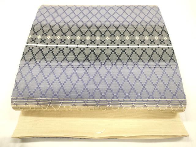 平和屋着物○全通柄袋帯 花織 横段抽象文 正絹 逸品 DABA0584cm