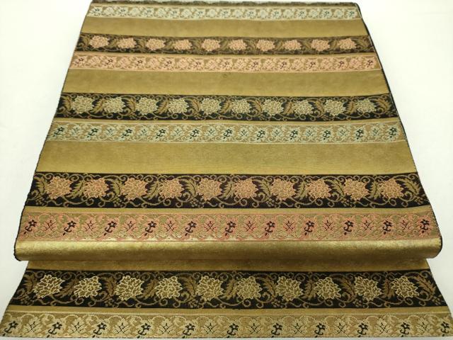 平和屋着物○西陣織 陰山織物謹製 箔屋清兵衛 六通柄袋帯