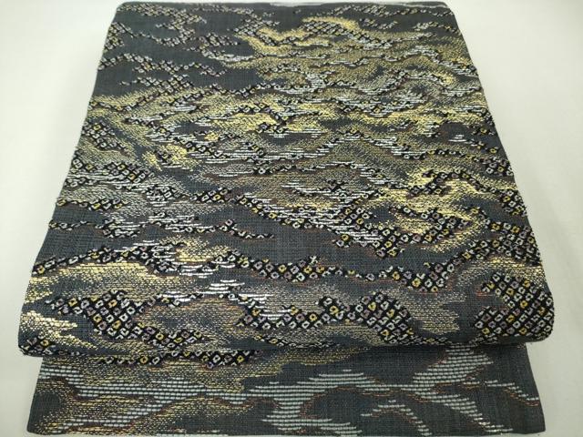 平和屋本店□希少 絞りの開祖 竹田庄九郎 六通柄袋帯 スリー