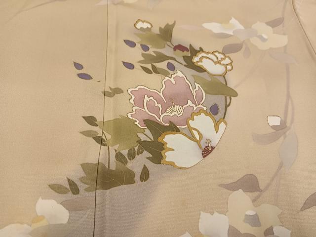 平和屋着物○訪問着 枝花文 暈し染め 金彩 正絹 逸品 AABE7343ph