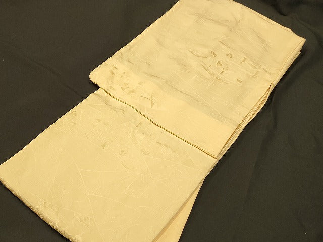 平和屋本店□色無地 まとめて 3点 人物 風景 菊 作家物 地紋