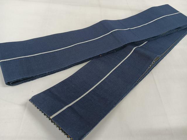 平和屋着物○男性 本場筑前博多織 両面 角帯 変わり市松文 正絹 逸品
