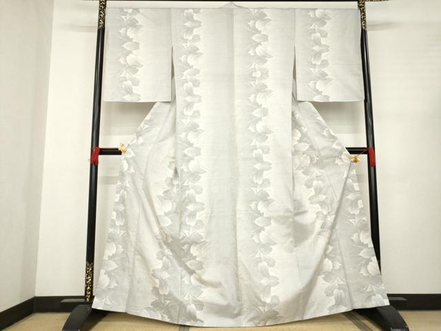 平和屋着物○本場大島紬 白大島 カタス7マルキ 花間道 正絹 逸品