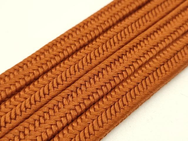 平和屋着物○極上 有職組紐道明 帯締め 冠組 柳茶色 宮内庁御用 国立