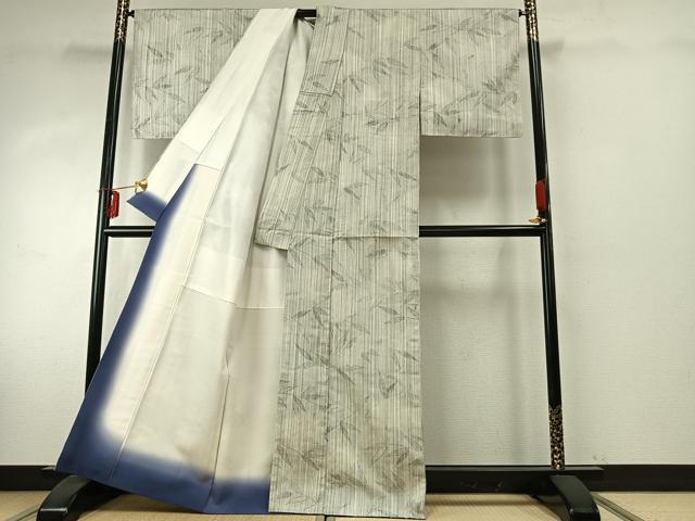 平和屋着物○上質な紬 草葉文 正絹 逸品 未使用 AABE1840fy