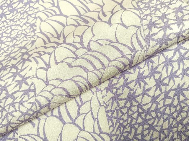 平和屋着物○二代目 川村久太郎 訪問着 型染め 芝草文 三越扱い