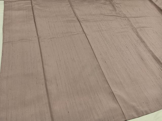 平和屋着物○上質な紬 作家物 色無地 水柿色 正絹 逸品 AABE6922ph