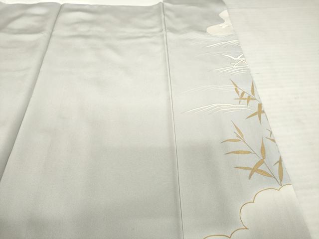 平和屋着物○訪問着 友禅 駒刺繍 風景文 金彩 正絹 逸品 未使用