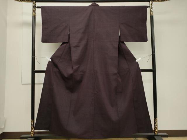 平和屋着物▽上質な紬 単衣 霞文 正絹 逸品 CAAT9498dy