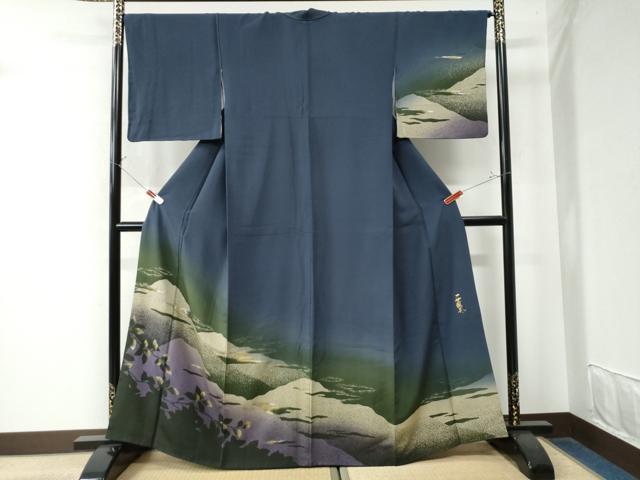 平和屋着物○訪問着 作家物 一世風美 遠山枝葉文 暈し