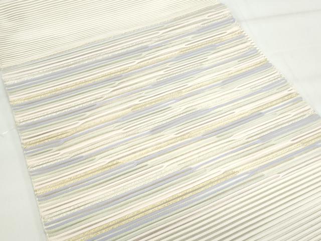 平和屋着物＊夏物 絽綴れ 八寸名古屋帯 吉祥文 金銀糸 正絹