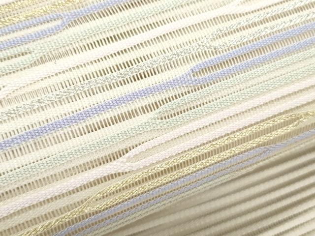 平和屋着物＊夏物 絽綴れ 八寸名古屋帯 吉祥文 金銀糸 正絹