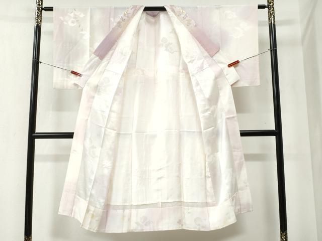 平和屋着物○長襦袢 無双仕立て 流水枝梅文 人気 半衿刺繍 正絹 逸品