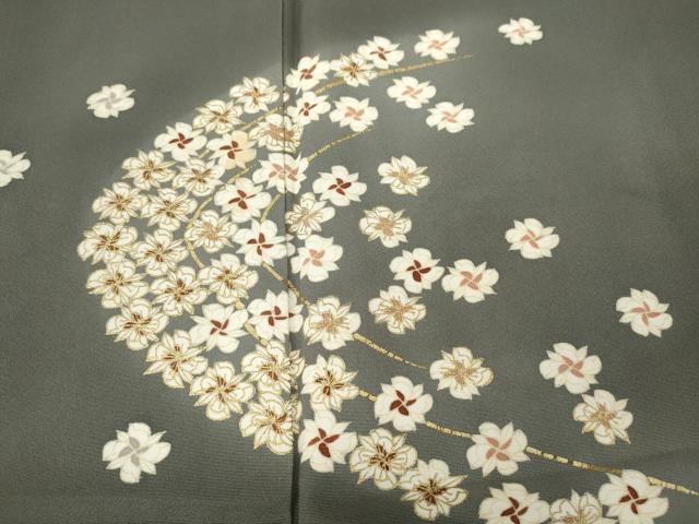 平和屋着物○訪問着 舞花文 金彩 正絹 逸品 CABA8221ut