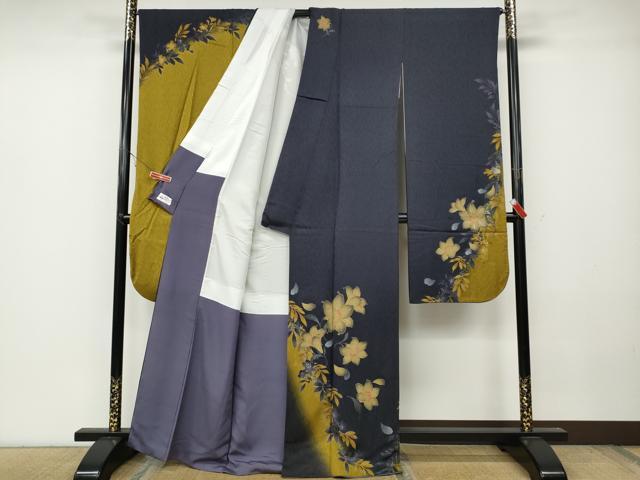 平和屋着物○豪華振袖 舞花文 暈し染め 金彩 やまと誂製 正絹