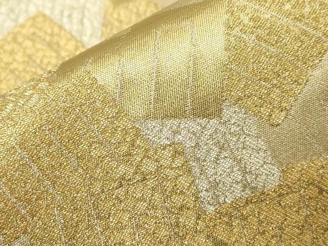 平和屋着物●ジャパンオートクチュール　渡辺雪三郎　六通柄袋帯　源氏香　金糸　正絹　逸品　CABA9140dy 平和屋着物○ジャパンオートクチュール 渡辺雪三郎 六通柄袋帯 源氏香 金糸