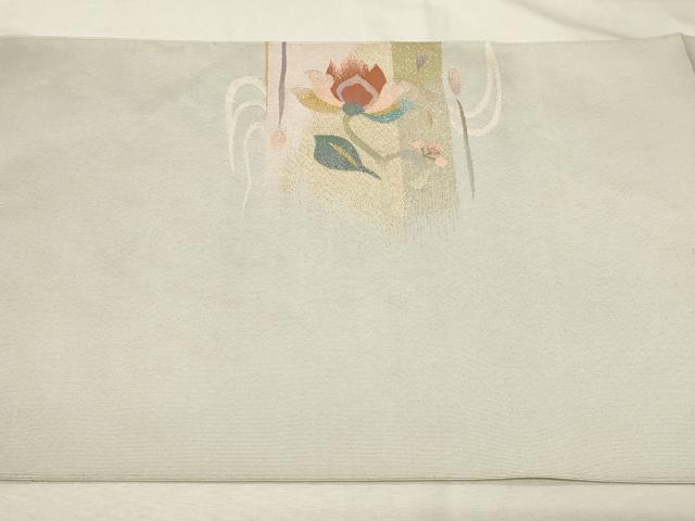 平和屋着物○爪搔き本綴れ 八寸名古屋帯 草花文