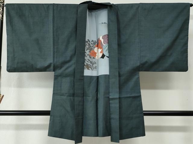 平和屋着物○男性 本場大島紬 アンサンブル 100亀甲 総詰め 正絹 逸品