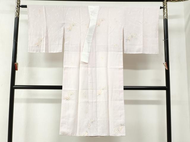 平和屋着物●長襦袢　無双仕立て　舞桜文　やまと誂製　半衿刺繍　正絹　逸品　未使用　AABD7545ph 平和屋着物○長襦袢 無双仕立て 舞桜文 やまと誂製 半衿刺繍 正絹 逸品