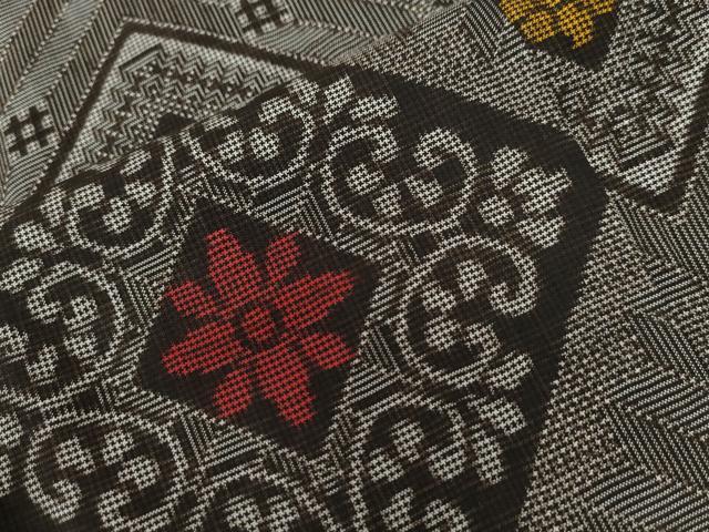 平和屋着物○本場大島紬 龍郷絣 正絹 逸品 未使用 CABB4076yc