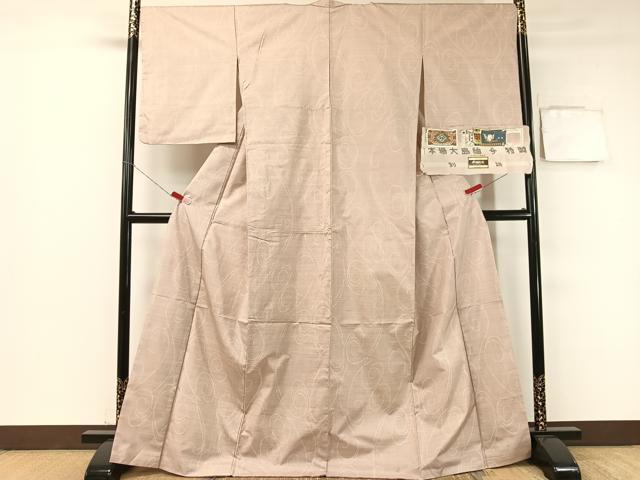 平和屋着物○本場大島紬 9マルキ 麻の葉文 正絹 逸品 CAAZ2513ut 平和