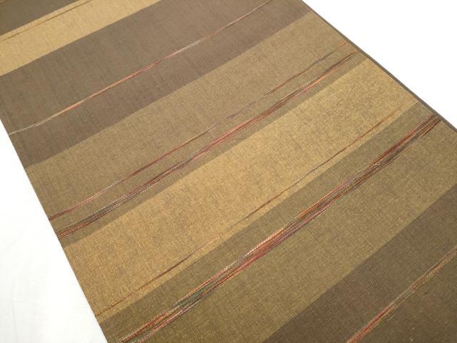 平和屋着物○六通柄袋帯 紬地 横段文 正絹 逸品 CABB5684hy