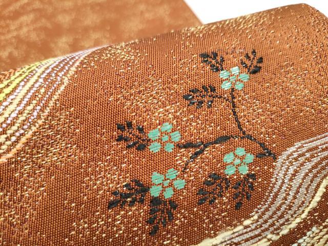 平和屋本店□最高級 龍村平蔵製 太鼓柄 本袋帯 国宝花篭文