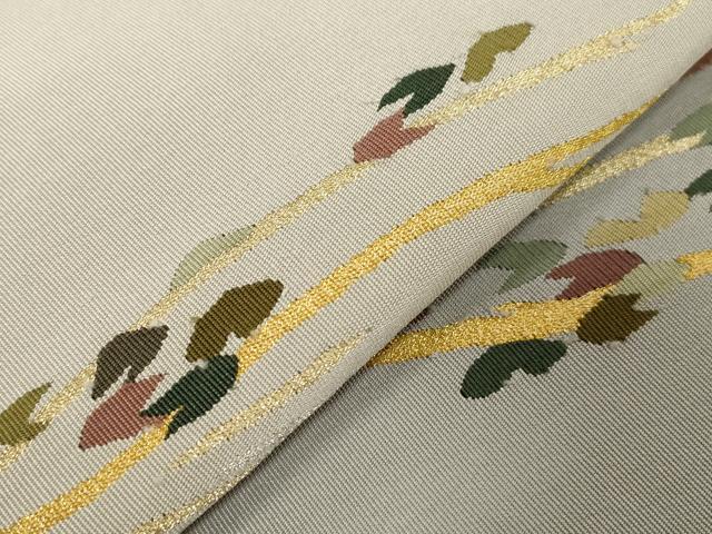 平和屋着物○爪搔き本綴れ 八寸名古屋帯 流水花鳥