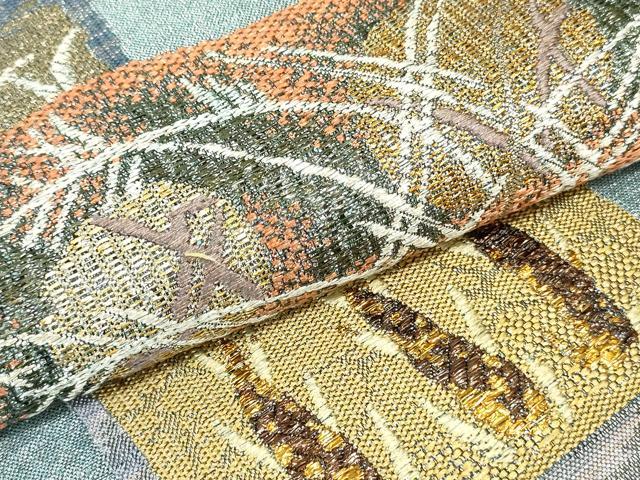 平和屋着物○六通柄袋帯 陶彩角平鉢文 金銀糸 正絹 逸品 DAAU6590ob