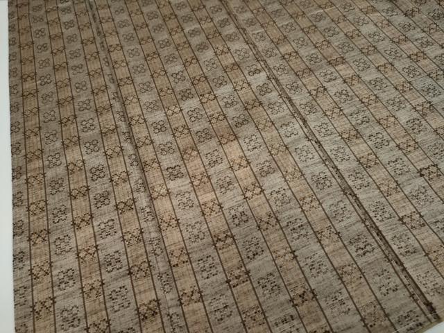 平和屋着物○上質な紬 花織 間道 正絹 逸品 未使用 DAAY5214ud