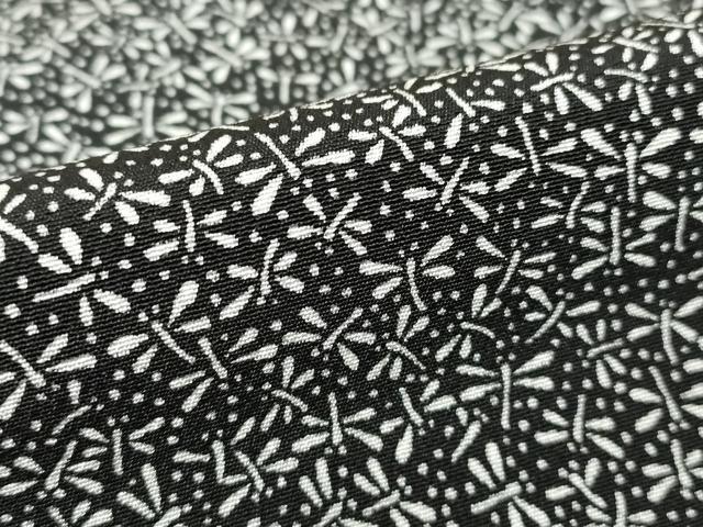 平和屋着物●江戸小紋　蜻蛉　とんぼ　黒地　正絹　逸品　DAAY9625az 平和屋着物○江戸小紋 蜻蛉 とんぼ 黒地 正絹 逸品 DAAY9625az