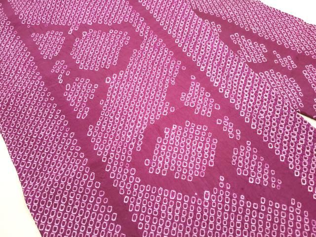 平和屋着物◎九寸名古屋帯 総絞り 幾何学文 正絹 逸品 DAAZ1812xg