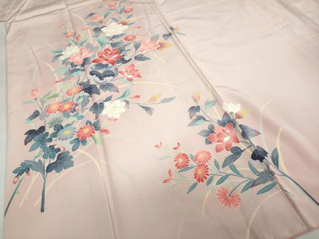 平和屋着物○本加賀友禅作家 和泉衛知 訪問着 草花文 正絹