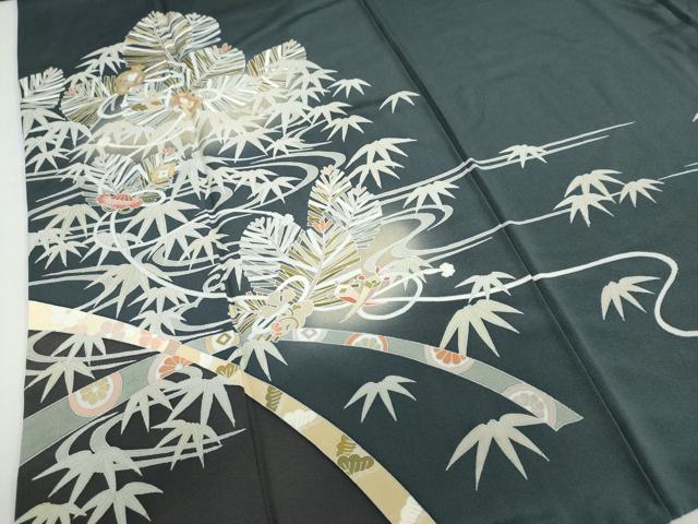 平和屋着物●豪華色留袖　流水宝尽くし文　暈し染め　金彩　正絹　逸品　DAAZ7857ud 平和屋着物○豪華色留袖 流水宝尽くし文 暈し染め 金彩 正絹 逸品