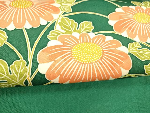 平和屋着物○九寸名古屋帯 型染 草花文 正絹 逸品 DABA0657cm