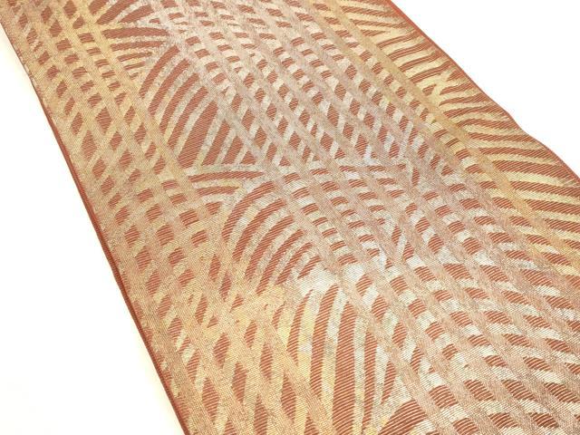 平和屋着物＊夏物　六通柄袋帯　流水文　銀糸　正絹　逸品　baav7113yc 平和屋着物＊夏物 六通柄袋帯 流水文 金銀糸 引箔 正絹 逸品