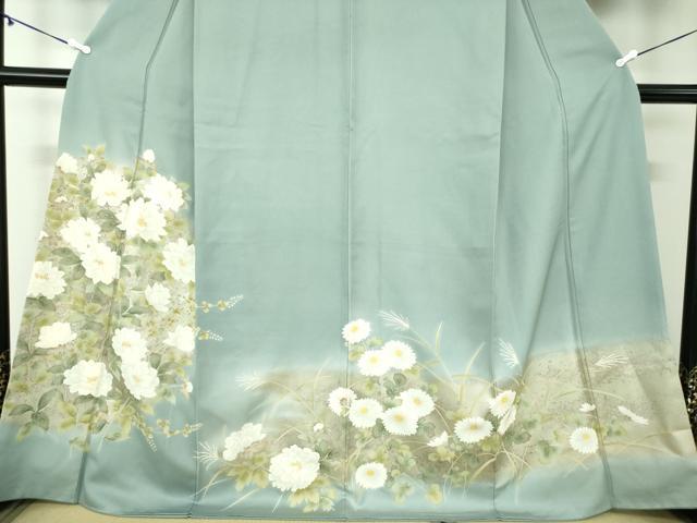 平和屋着物○豪華色留袖 手描き 草花文 暈し染め 金銀彩 正絹