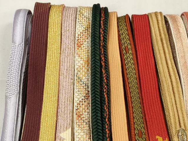 平和屋着物●和装小物　帯締め20本セット　高麗組　亀甲組　冠組　礼装用　金糸　未使用あり　逸品　CAAZ6258ju 平和屋着物○和装小物 帯締め20本セット 高麗組 亀甲組 金糸 逸品