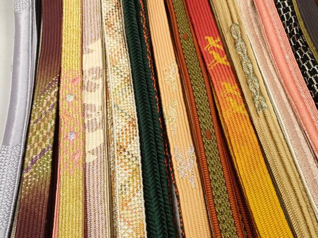 平和屋着物○和装小物 帯締め20本セット 高麗組 亀甲組 金糸 逸品