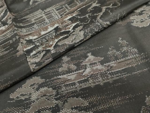 平和屋着物○本場大島紬 7マルキ 総絣 風景樹林文 正絹 逸品 DABB0009ud