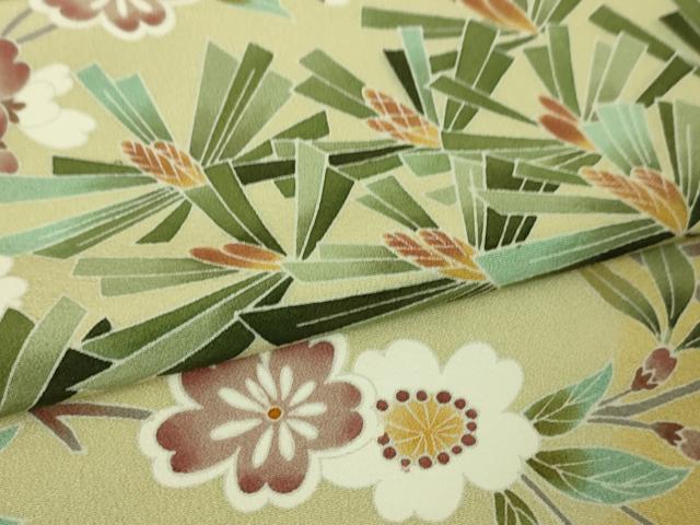 平和屋本店□極上 京加賀友禅 松本健一 訪問着 松 枝垂れ花 逸品