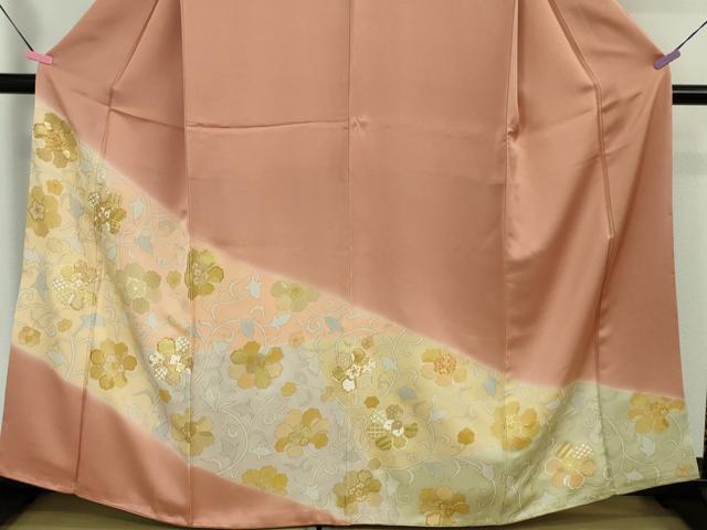 平和屋本店□極上 創業460年・千總 色留袖 駒刺繍 花唐草