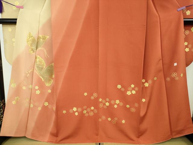 平和屋本店□希少 皇室献上作家 北出与三郎 振袖 舞蝶花