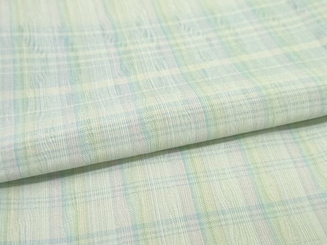 平和屋本店□希少 夏物 紅花紬 米沢 新田工房 濤波 証紙付き 正絹 逸品